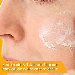 CeraVe 100% Mineral Sunscreen SPF 30 | Face Sunscreen with Zinc Oxide & Titanium Dioxide for Sensitive Skin | With Hyaluronic Acid, Niacinamide, and Ceramides | 2.5 oz