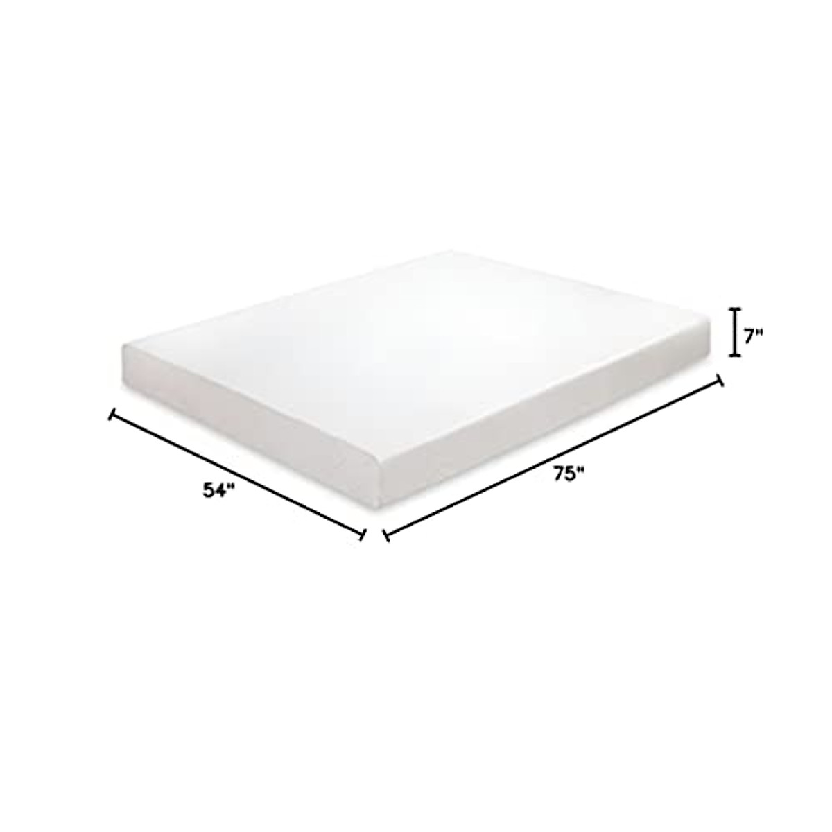 PrimaSleep Mattress, Full, White