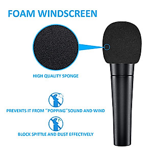 SUNMON SM58 Microphone Shock Mount Holder with Foam Windscreen for Absorbe Vibration and Noise, Pop Filter Suitable for SM58-LC, SM58-CN Dynamic Mic
