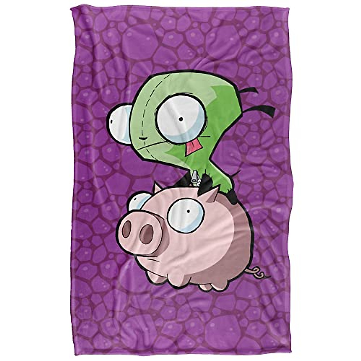 Invader Zim Blanket, 36"x58" Pig Riding Silky Touch Super Soft Throw Blanket