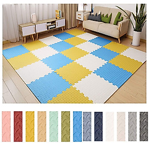 ALGFree Foam Puzzle Mat Interlocking Floors Tiles Splice Bedroom Child Crawling Mat Jigsaw Puzzle Climbing Mat Sponge Floor Mats Thicken, Customizable Colors