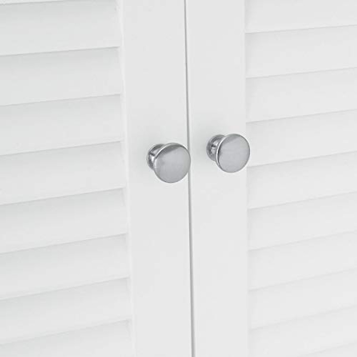 Zazza95shop Bathroom Modern Contemporary Space-Saver Medicine Cabinet Vanity Organizer Over The Toilet Shelf Storage Organizer Durable White MDF Furniture Freestanding 2 Door