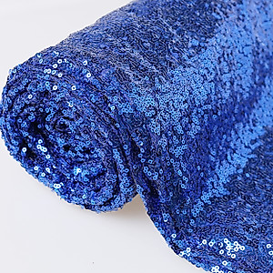 YMRZED Royal Blue Glitter Sequin Tablecloth - 60X85 Inch Rectangle Banquet Tablecloth Sparkly Tablecloth for Thanksgiving for Christmas