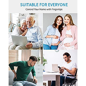 Syantek Remote Control Power Strip with 3 USB Ports, 3 RF Controlled Outlets, 5 FT/1.5 Meter Long Extension Cord, White Power Strip, 10A/1250W for Household and Workstation Appliances