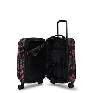 Kipling Women's Spontaneous Small 4 Wheel LuGGage Happy Squares Print