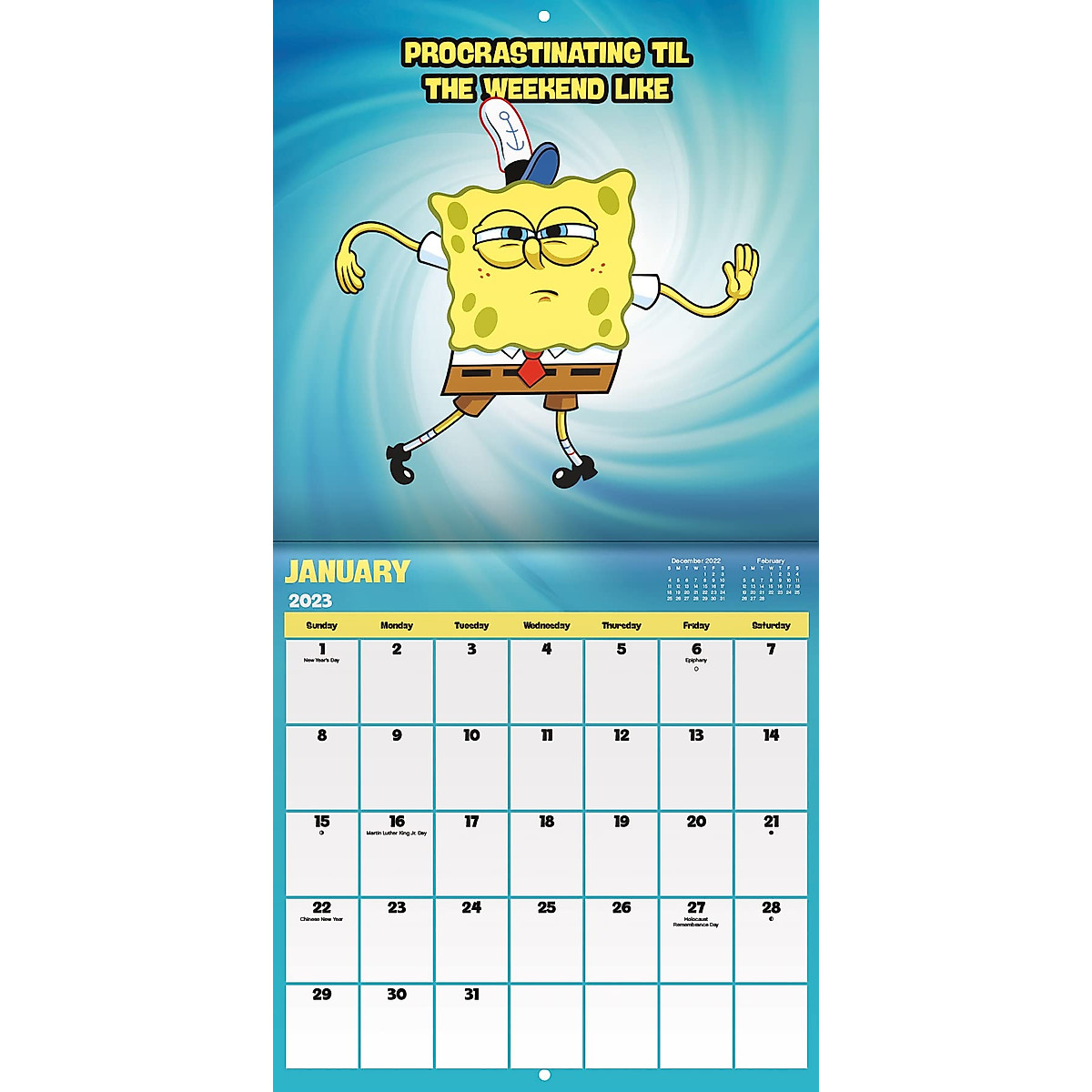 2023 Nickelodeon SpongeBob SquarePants Wall Calendar