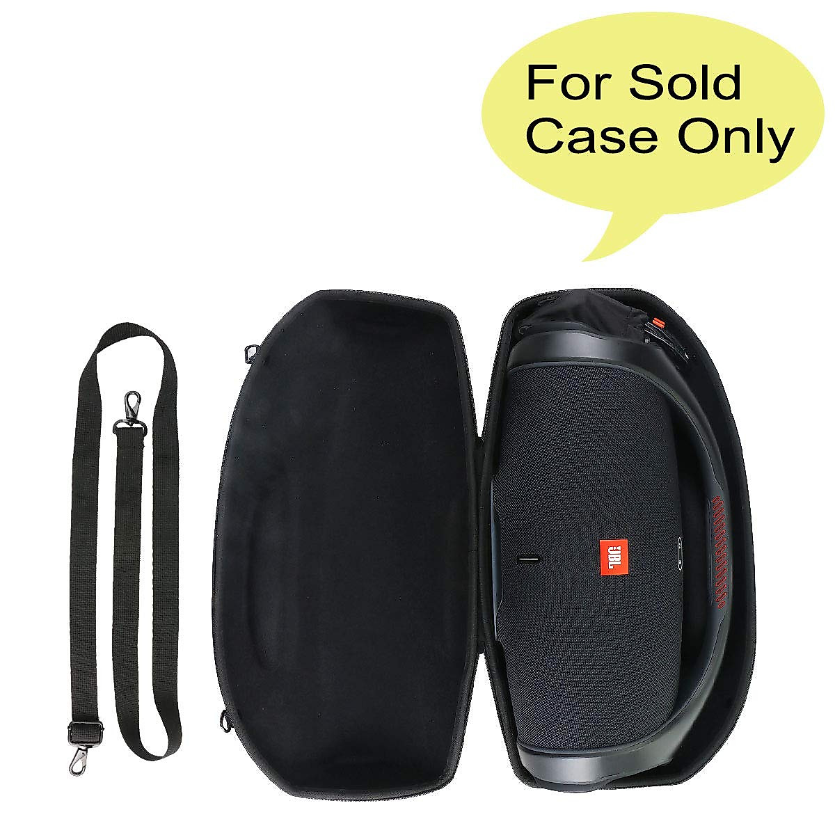co2CREA Hard Travel case Replacement for JBL Boombox 2 Boombox 3 Waterproof Portable Bluetooth Speaker (All Black Case for Boombox 2 Speaker)