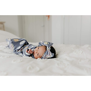 Copper Pearl Baby Gown - Knotted Newborn Sleepers for Baby Boy and Girl, Soft Stretchy Long Sleeve Infant Gowns with Bottom Tie and Hand Mittens, Perfect Hospital Coming Home Outfit (Hope)