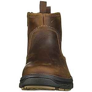 Skechers Mens Resment-korver Chelsea Side Zip Hiking Boot, Dark Brown, 6.5 Extra Wide US