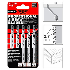 25 x TopsTools T101B Jigsaw Blades for Bosch, Dewalt, Makita, Milwaukee and many more