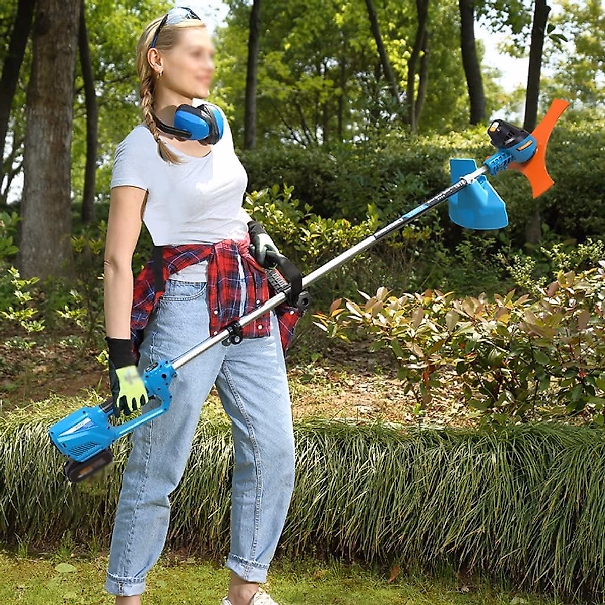 Handheld Cordless String Trimmer/Edger Lawn Mower Household Small Portable Rechargeable Weeder Multifunctional Electric Lawn Mower