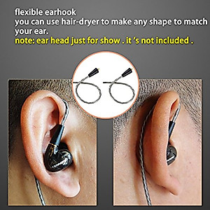 TENNMAK MMCX Detachable Cable for TENNMAK PRO Piano Trio & Other MMCX Earphones- Transparent Black (no mic)