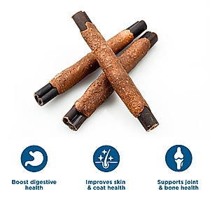 Best Bully Sticks All Natural Dog Chews - 6 Inch Chicken Wrapped Beef Collagen Sticks - USA Baked & Packed - Easily Digestible, Limited Ingredient, Rawhide Alternative Dog Chew - 5 Pack