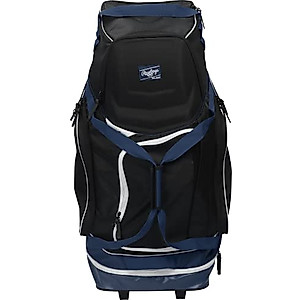 Rawlings | R1502 Wheeled Catcher's Bag | Baseball/Softball | Navy