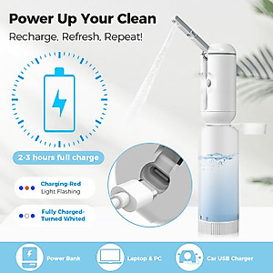 Portable Bidet for Travel, Rechargeable Handheld Bidet for Women, High Pressure Electric Sprayer for Personal Hygiene Cleaning, Soothing Postpartum, Perineal Care
