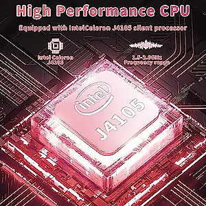 【Win 11 Pro/Office 2019】14" Laptop Narrow-Bezel FHD IPS 1920 x 1080 Display, 6G RAM,256GB SSD, Celeron J4105 CPU, Ultra-Thin and Portable, HDMI, 180 °Opening and Closing (6G+256GB SSD, Rose Gold)