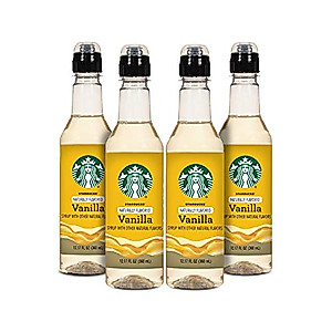 Starbucks Naturally Flavored Coffee Syrup, Vanilla, 12.17 Fl Oz (Pack of 4)