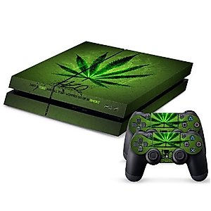 Vinyl Decal Skin Cover/Stickers Wrap for Ps4 Console+2 Controllers-Weeds