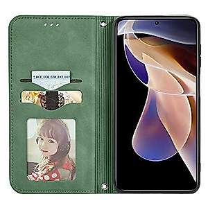 YBROY Case for Motorola ThinkPhone, Magnetic Flip Leather Premium Wallet Phone Case, with Card Slot and Folding Stand, Case Cover for Motorola ThinkPhone.(Green)