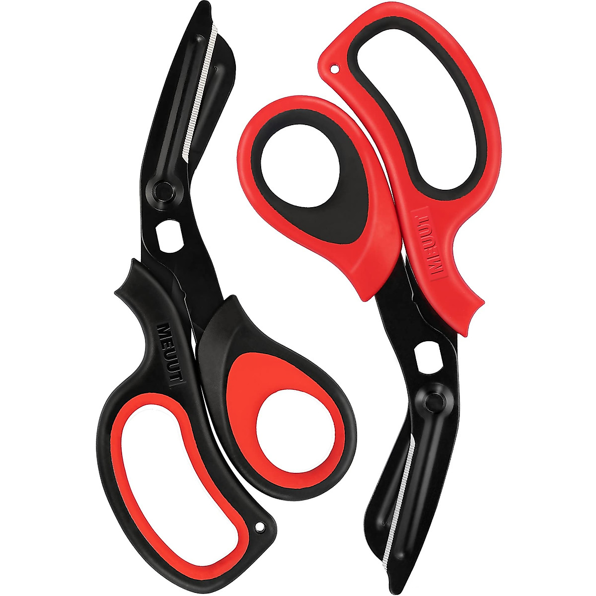 MEUUT 2 Pack Trauma Shears Patented Bandage Scissors - Medical Supplies with 8 inch Heavy Duty Medical Scissors for EMT Workers Nurses