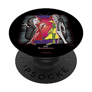 Marvel WandaVision Animated Glitch Couple Portrait PopSockets PopGrip: Swappable Grip for Phones & Tablets