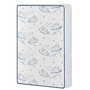 Dream On Me 2-in-1 Breathable Pocket Coils Inner Spring Portable Crib Mattress, Greenguard Gold and JPMA Certified, White