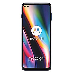 Moto G 5G Plus XT2075-3, Euro 5G Only/Global 4G LTE, International Version (No US Warranty), 64GB, 4GB, Surfing Blue - GSM Unlocked (T-Mobile, AT&T, Cricket)