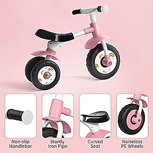 besrey Baby Balance Bike for 1 Year Old, Cute 3 Wheels Toddler Bikes for 12-24 Months, Baby Bicycle for Boy Girl Walker