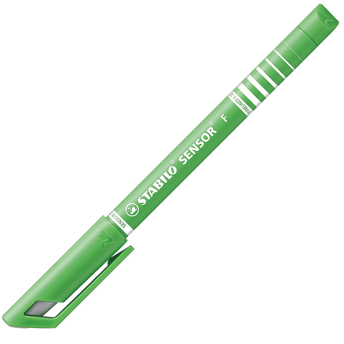 STABILO Fineliner with Cushioned F-Tip - Sensor F - Pack of 10 - Light Green