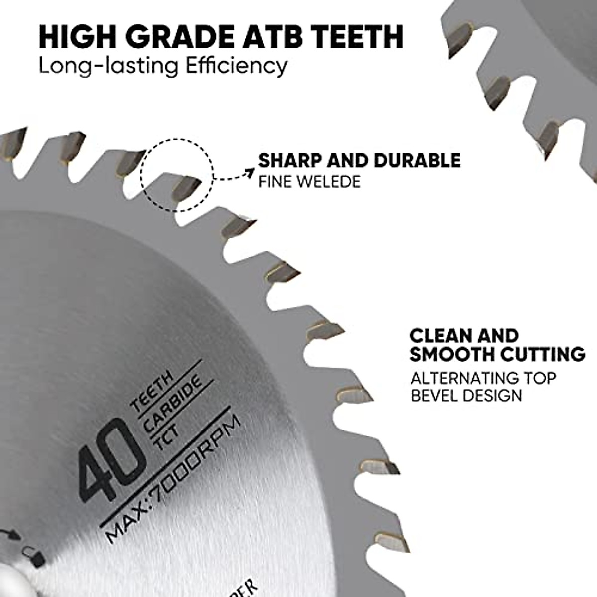 JIAYOUBAO 4 Pack 4-1/2 Inch Compact Circular Saw Blades Set with 3/8" Arbor TCT/HSS/Diamond Saw Blade for Angle Grinder Wood Plastic Sheet Metal Tile Fast Cutting