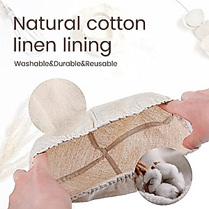 DOYOLLA Bread Proofing Baskets Set of 2 8.5 inch Round Dough Proofing Bowls w/Liners Perfect for Home Sourdough Bakers Baking