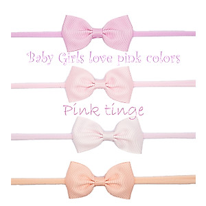 CÉLLOT 40 Colors Baby Bow Headbands 2.75" Hair Bows Super Soft Nylon Headbands for Baby Girls Infants preemie and Newborn Kids Hair Accessories