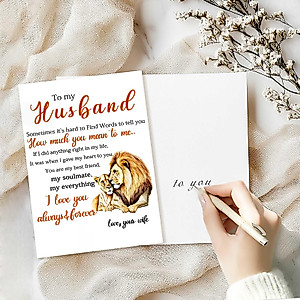 ACHICGIRL Romantic Birthday Gift for Husband, Unique Sweet Birthday Card from Wife, Thank You Husband Birthday Card, Happy Birthday To My Husband