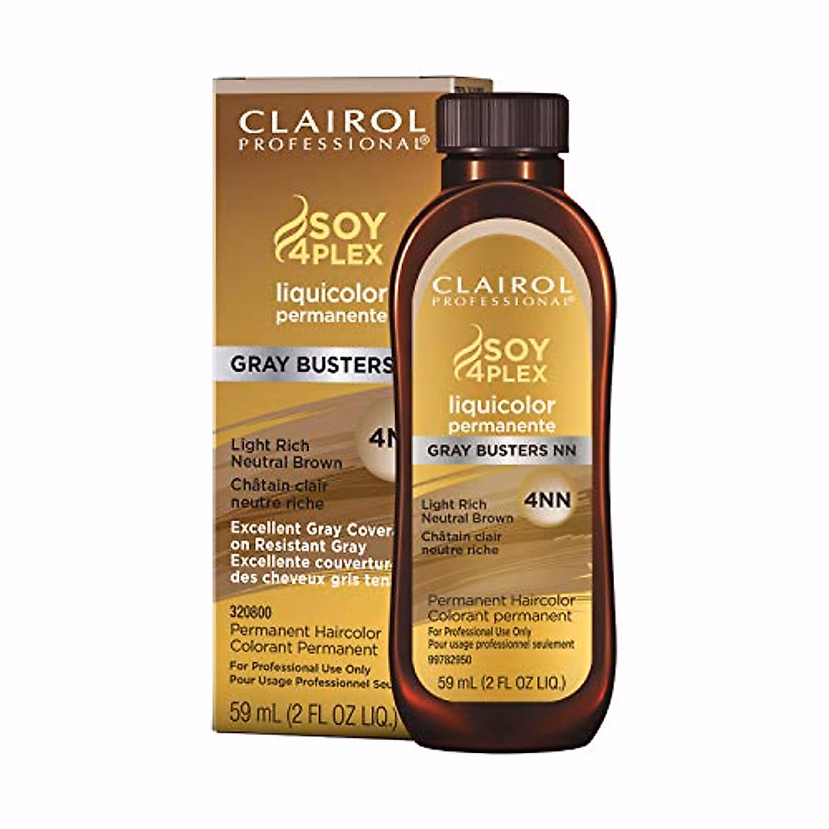 Clairol Professional Permanent Liquicolor for Dark Hair Color, 4nn Rich Neutral Brown, 2 oz