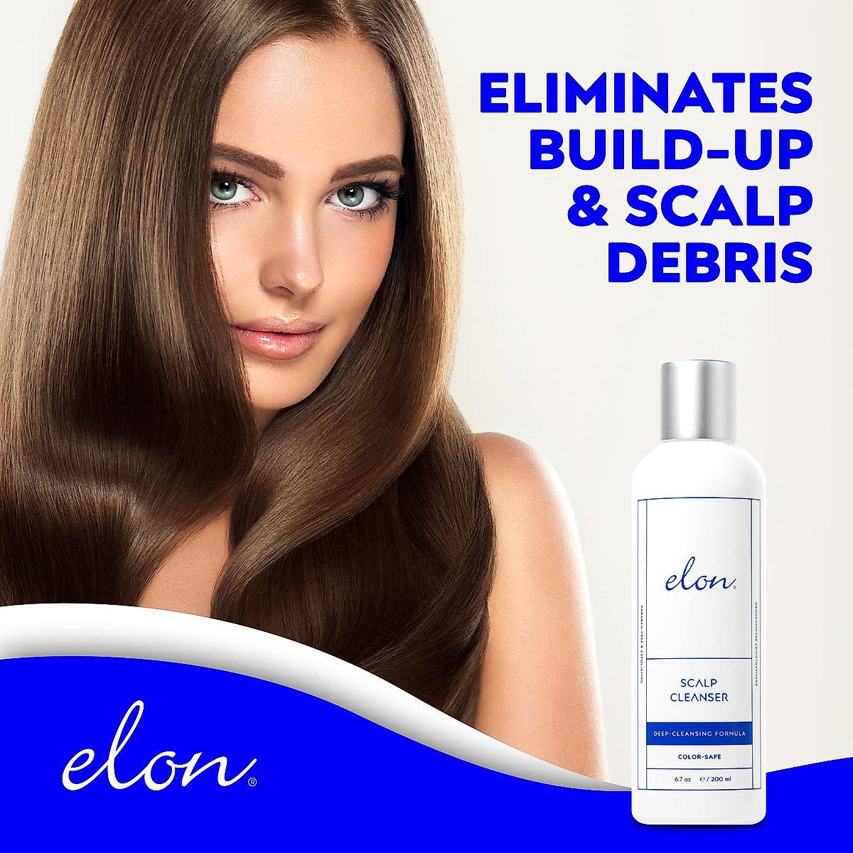 Elon Thinning Hair Scalp Cleanser - Revitalizing & Exfoliating Scalp Treatment for Hair Growth – For Women & Men – Color Safe & Paraben Free (6.7 Oz.)