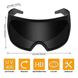 TYA Oversized Wrap Around Sunglasses for Women Men, Futuristic Rave Curved Lens Shades, Fashion Trendy Shield Sun Glasses