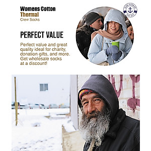 Yacht & Smith Men Women & Kids Thermal Socks, Bulk Pack Thick Warm Winter Boot Extreme Weather Socks, by SOCKS'NBULK (48 Pairs (Mens) 10-13)