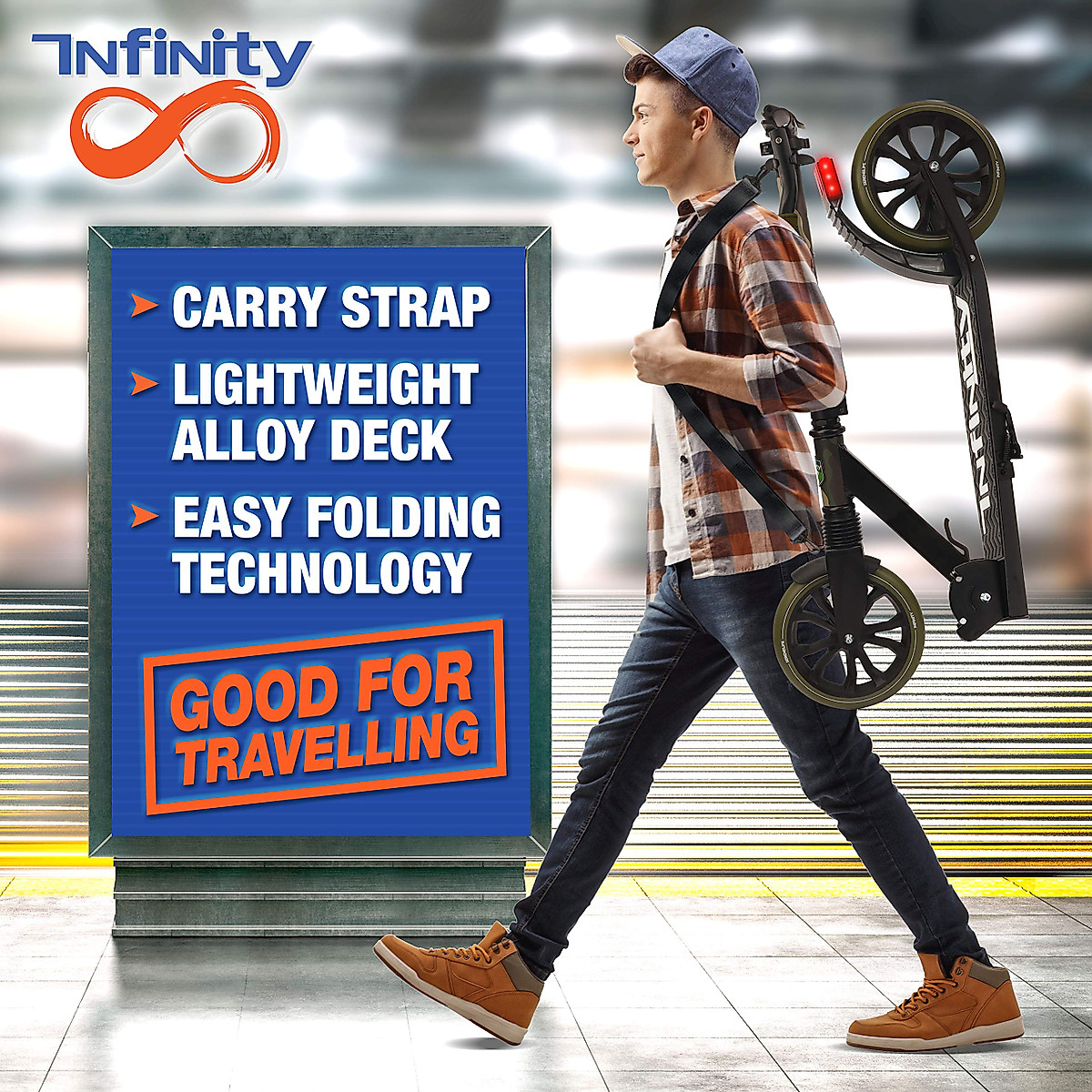 SereneLife Lightweight and Foldable Kick Scooter Comfortable T-Bar Handlebar, Adjustable Scooter for Teens and Adult, Alloy Deck with High Impact Wheels, Durable ABEC-7 Bearings, Camo