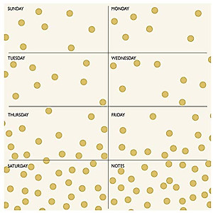 Wall Pops WallPops WPE1503 Gold Confetti Organization Kit, White & Off-White