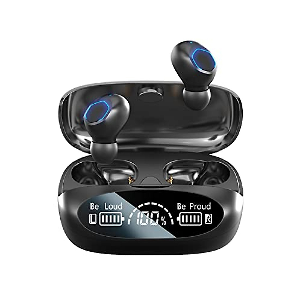 Qonioi Wireless TWS Bluetooth Earbuds, Sports TWS Bluetooth Earphones, Binaural Subwoofer Earplugs Headset Touchs Waterproof Super Long Battery Life Music Headphones#