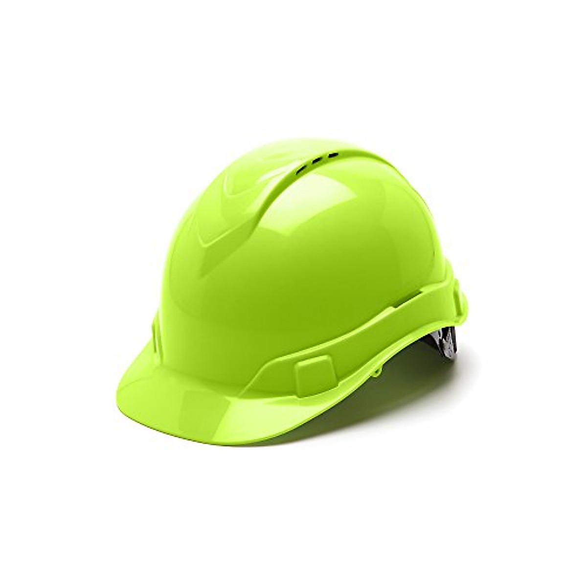 Pyramex HP44131V Ridgeline Cap Style Hard Hat with 4-Point Vented Ratchet, Hi-Vis Green by Pyramex Safety