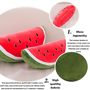 CHELEI2019 11.8" Watermelon Plush Pillow,Hugging Stuffed Fruit Plush Toy Gifts for Kids