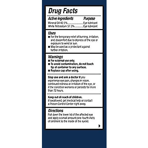 Refresh P.M. Lubricant Eye Ointment, Nighttime Relief, Preservative-Free, 0.12 Oz Sterile, Packaging May Vary