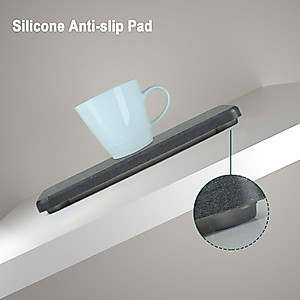 Hachacha Soap Dishes, 4-Set Water Absorbent Diatomite Earth Drying Mats - 2 Large & 2 Small Trays with Anti-Slip Pad, Sandpaper. Ideal for Kitchen Counter, Under Plants, Bath, Toiletries, Deep Grey