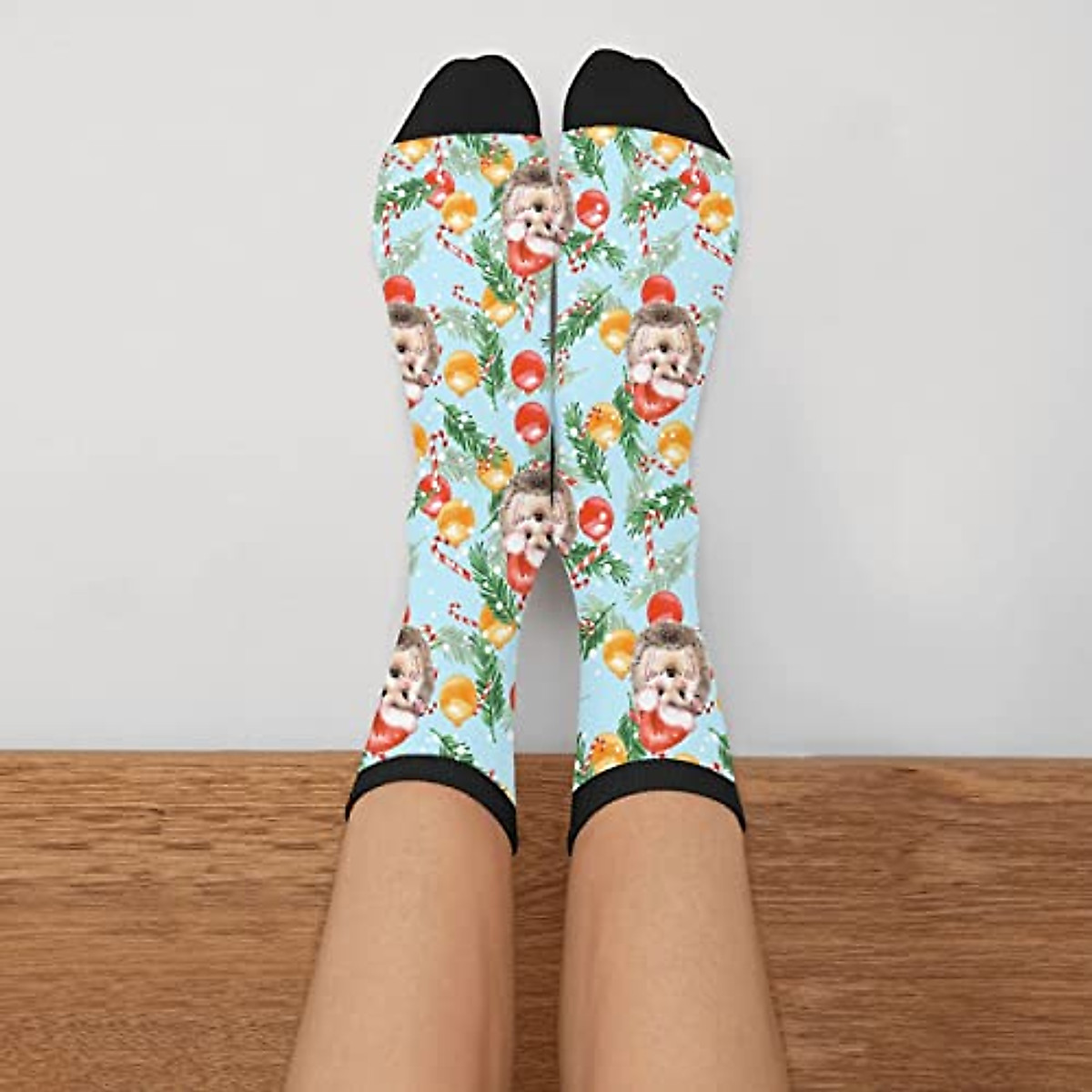 Lovely Christmas Hedgegog Socks Women & Men Breathable Novelty Moisture Control Running Crew Socks