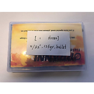 ORRANNI Archery Field Points,11/32" Outside Diameter,125 Grains,Stainless Steel Screw in Archery Field Tips(1 Dozen)