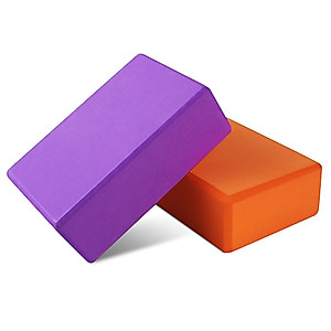 Supvox Yoga Pilates Bricks High Density EVA Foam Block Exercise Stretching Aid (Purple)