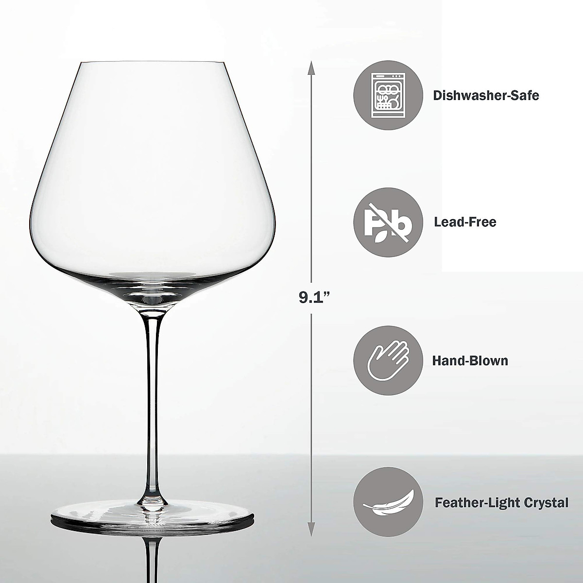 Zalto Denk'Art Burgundy Red Wine Glass Hand-Blown Crystal | Set of 2