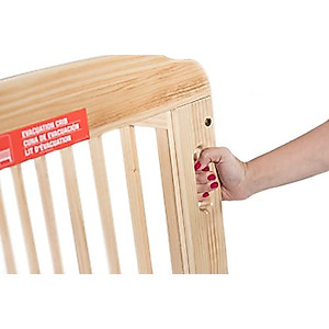 Foundations First Responder Evacuation Crib with Fixed-Side, Clearview, (Includes Evacuation Frame and Casters), Natural