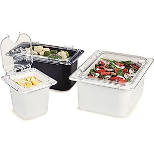 Carlisle FoodService Products CM10279Z07 Coldmaster EZ Access Lid with Notch, 1/3 Size, 0.9" Height, 13" Width, 7" Length, Polycarbonate (PC), Clear (Pack of 2)